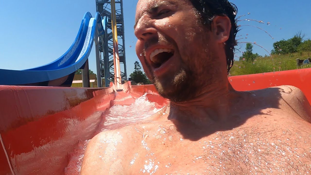 Deep Water Dive capsule drop water slide at Kentucky Kingdom Hurricane ...