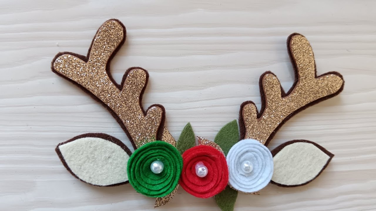 Increíble! Como hacer unos cuernos de reno/ christmas hair bow ideas # ...