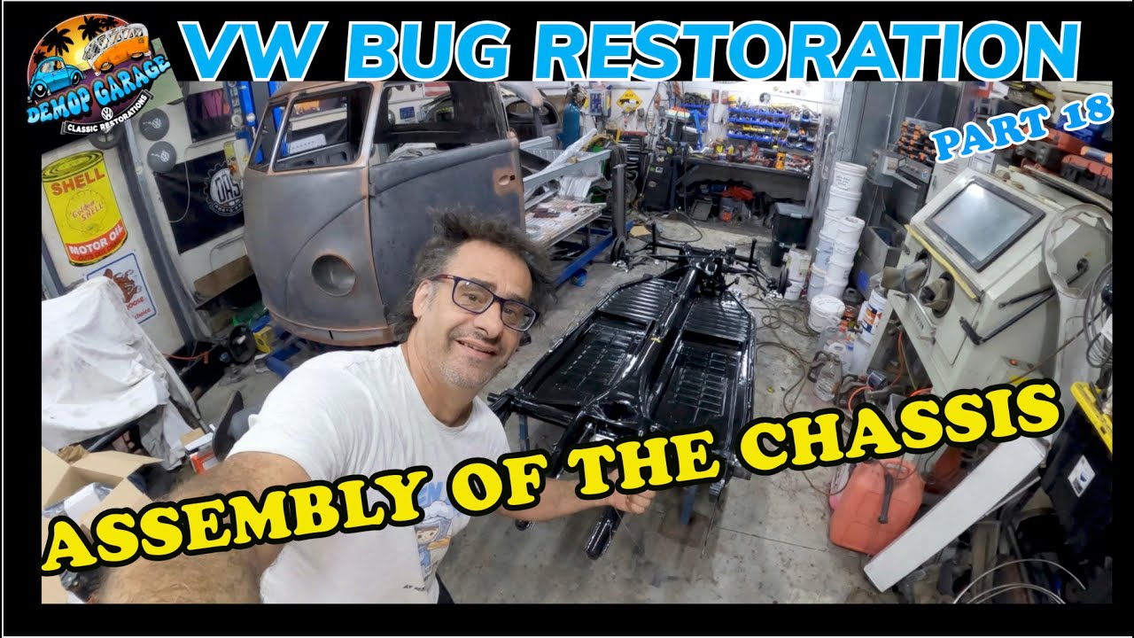 1957 vw oval beetle rebuild // Assembly of the chassis #volkswagen ...