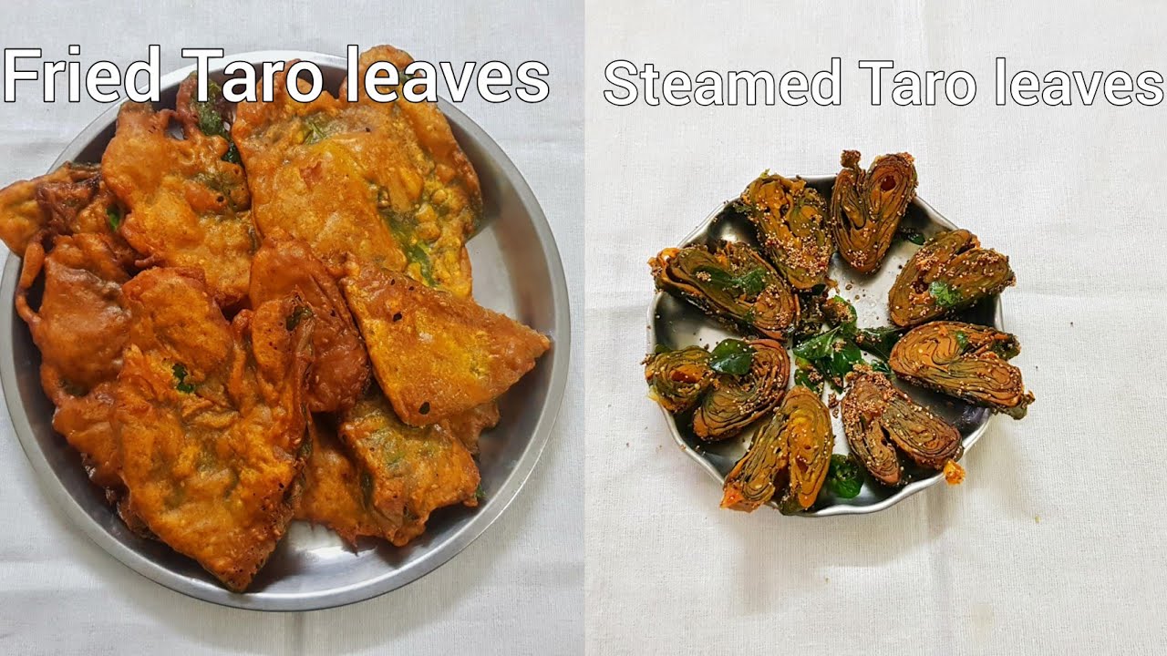 Steamed Taro leaves and fried Taro leaves recipe|| healthy steamed Taro ...