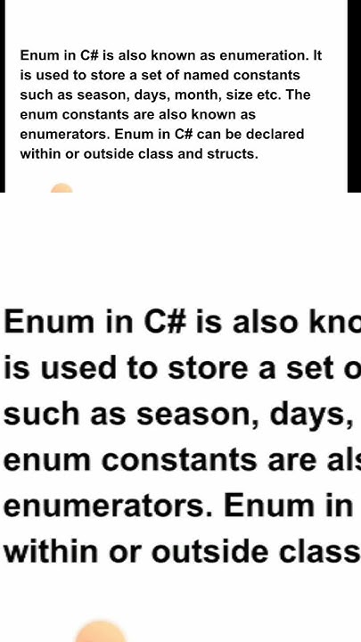 C# enum Short | Malayalam tutorial | csharp programming language - YouTube