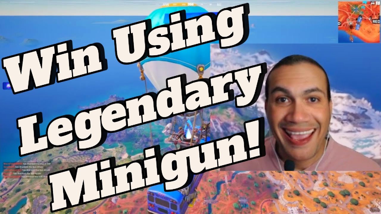 Win using legendary minigun (Fortnite) - YouTube