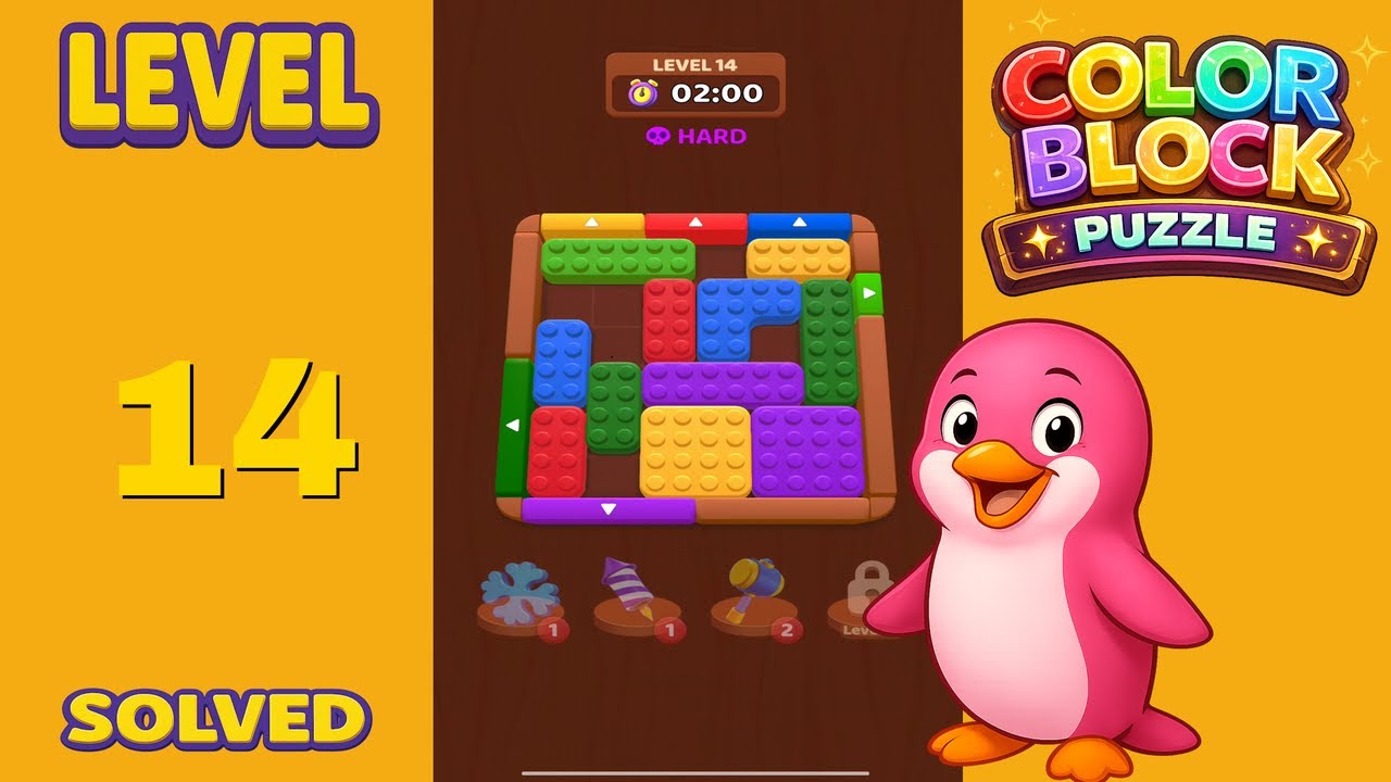 Color Block Puzzle – Level 14 | Walkthrough - YouTube