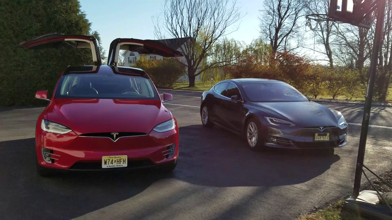 Tesla Model X & Model S in Driveway - YouTube