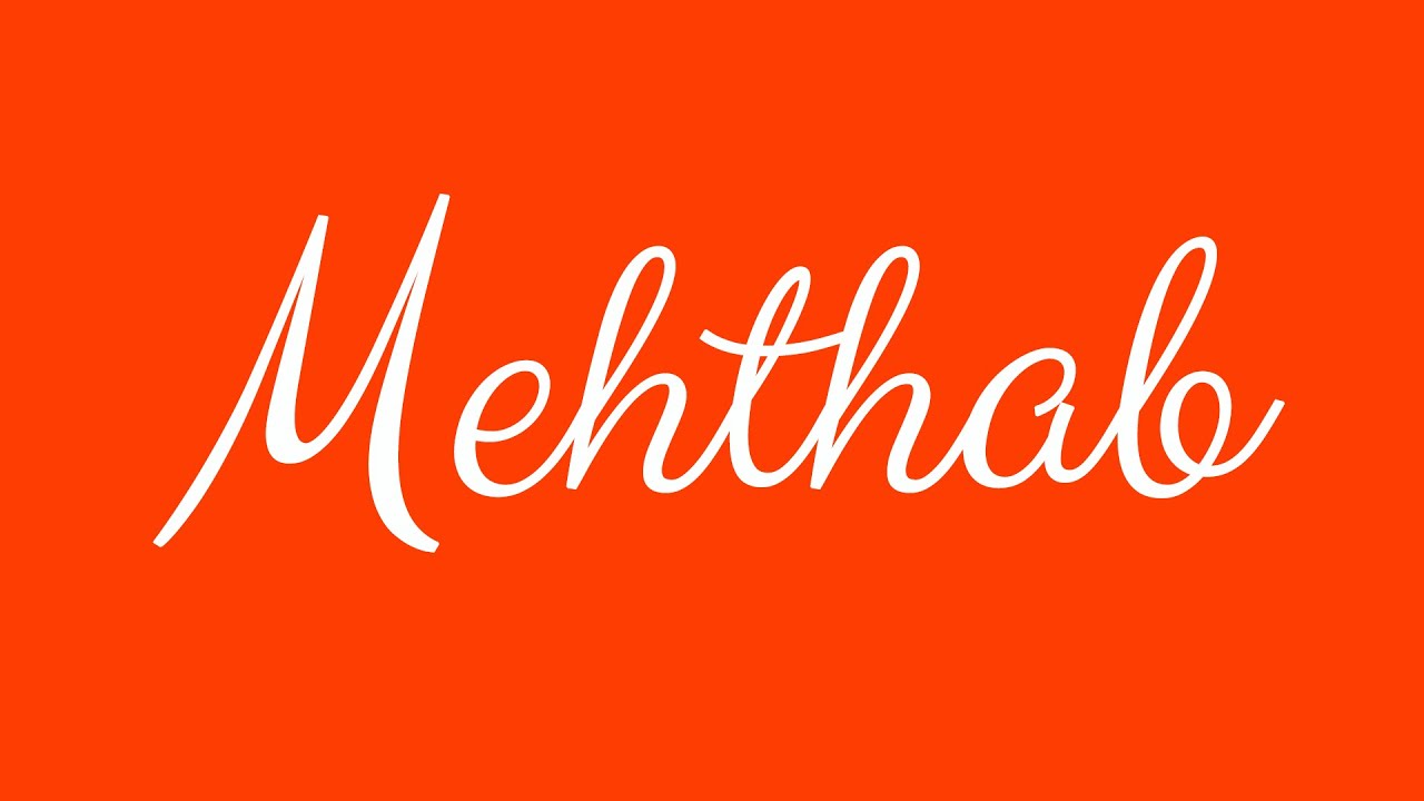 Learn how to Sign the Name Mehthab Stylishly in Cursive Writing - YouTube