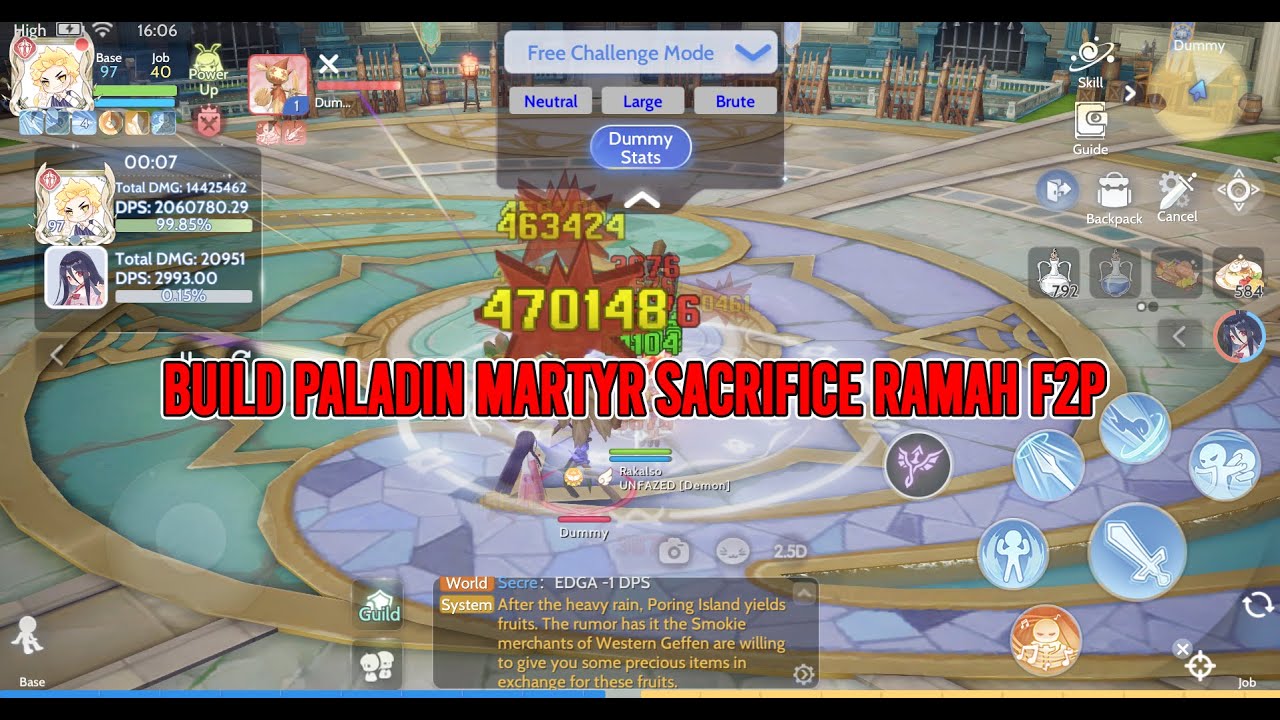 BUILD PALADIN MARTYR SACRIFICE RAMAH F2P - Ragnarok Origin Global - YouTube