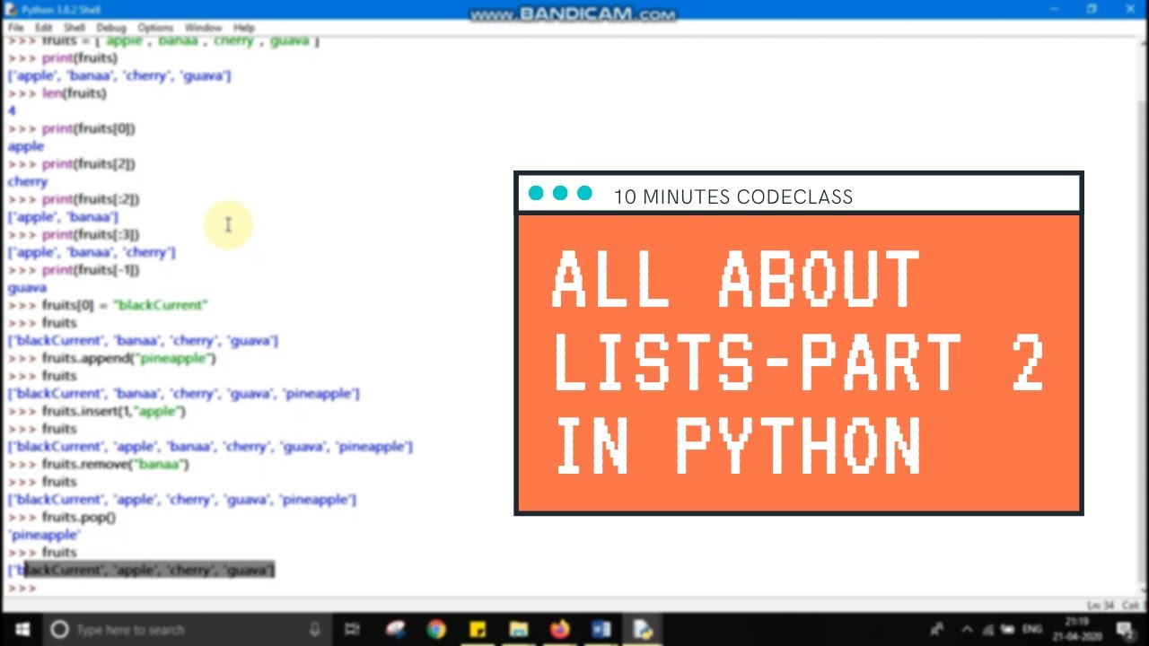 List in Python Part-2 | Full Python Beginner Course - YouTube