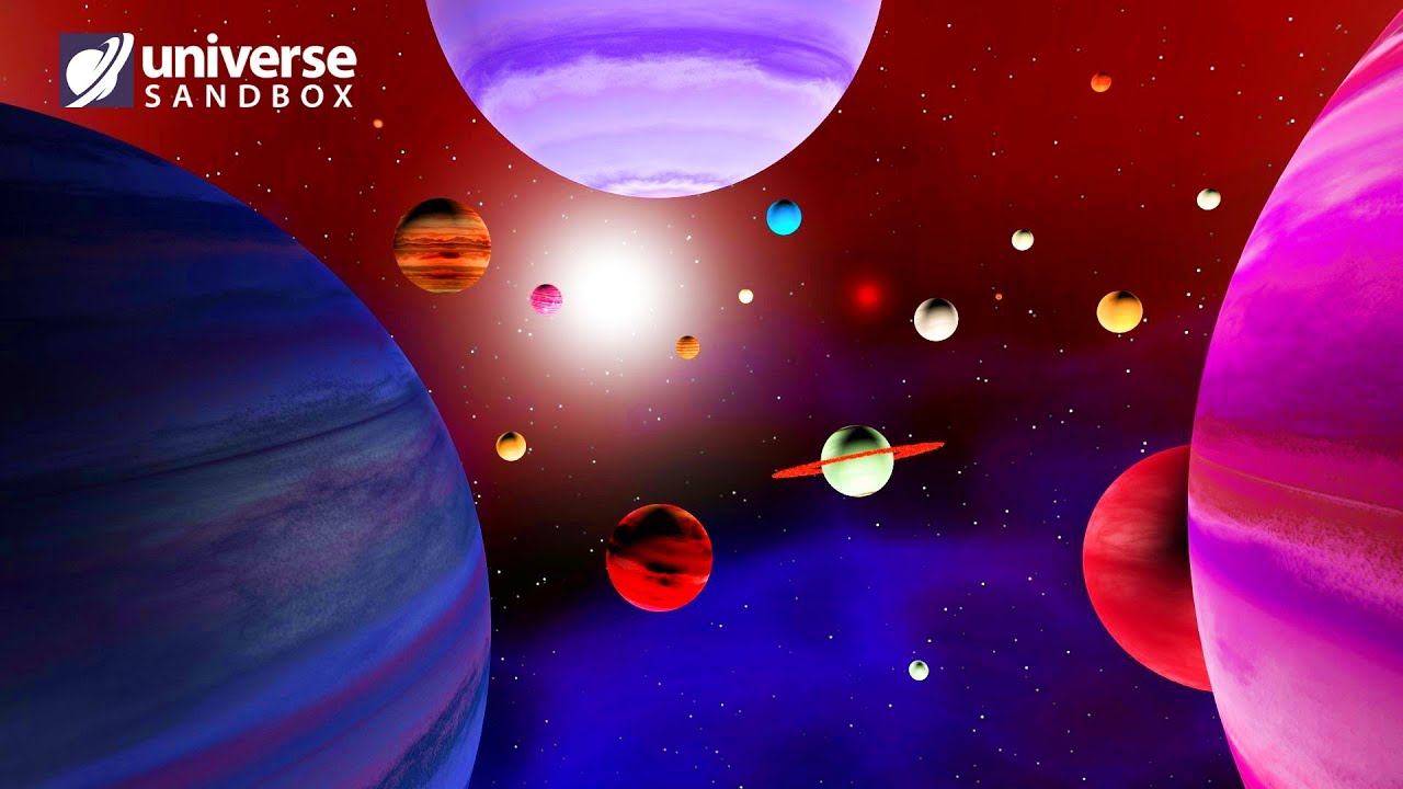 Making A Ice Cream Coloured Solar System #2 Universe Sandbox - YouTube