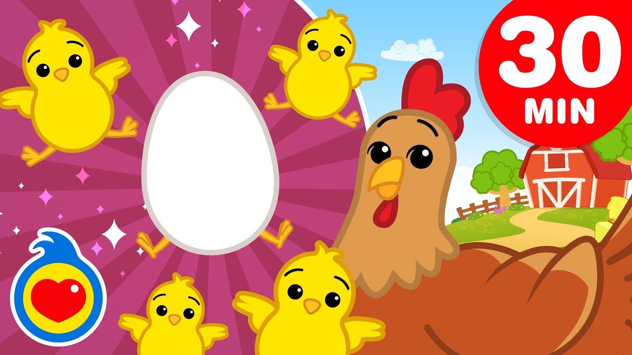 Cinco Pollitos Saltaban en el Nido 🐣🐤 Y Más Canciones sobre Pollitos ...