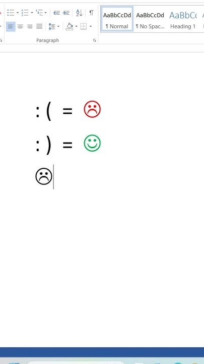 Insert Happy and Sad Symbols in MS Word: Quick Guide #words - YouTube