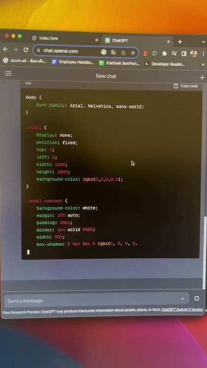Chat Gpt Html Css Js Html Css Javascript Chatgpt Youtube