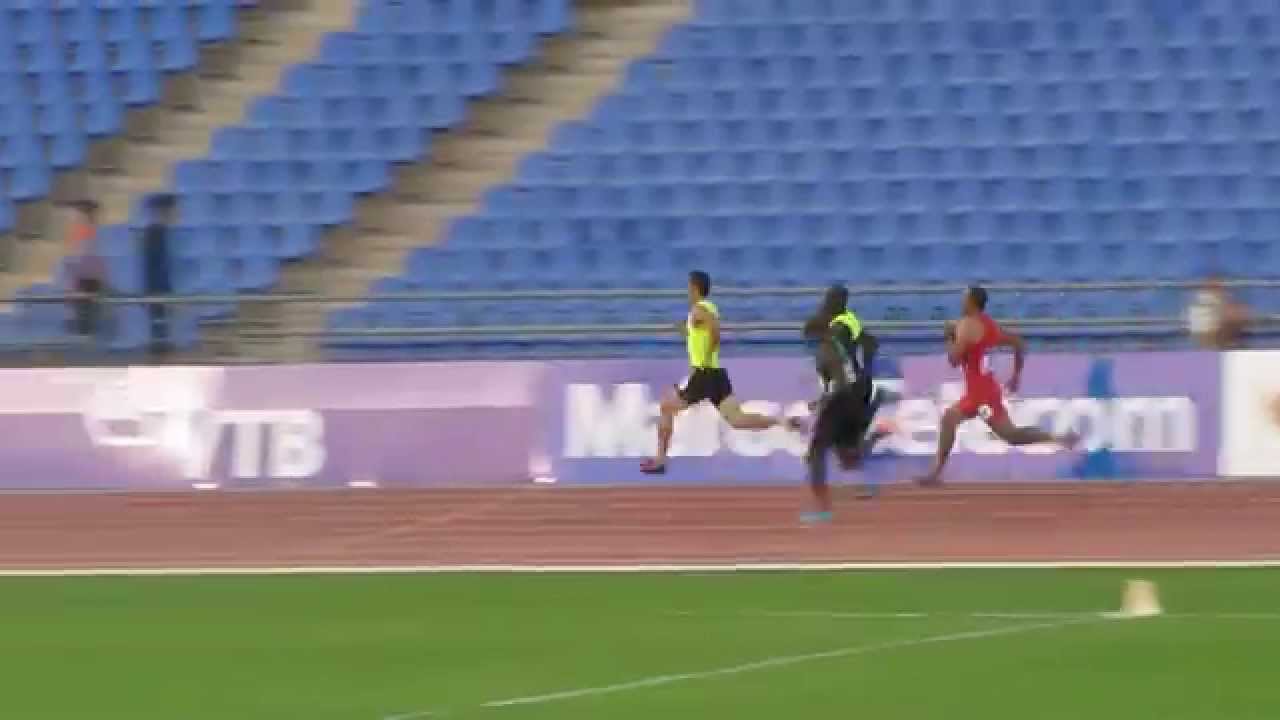 Marrakech 2014: Men's 400m Heat 5- Daniel Gyasi - YouTube