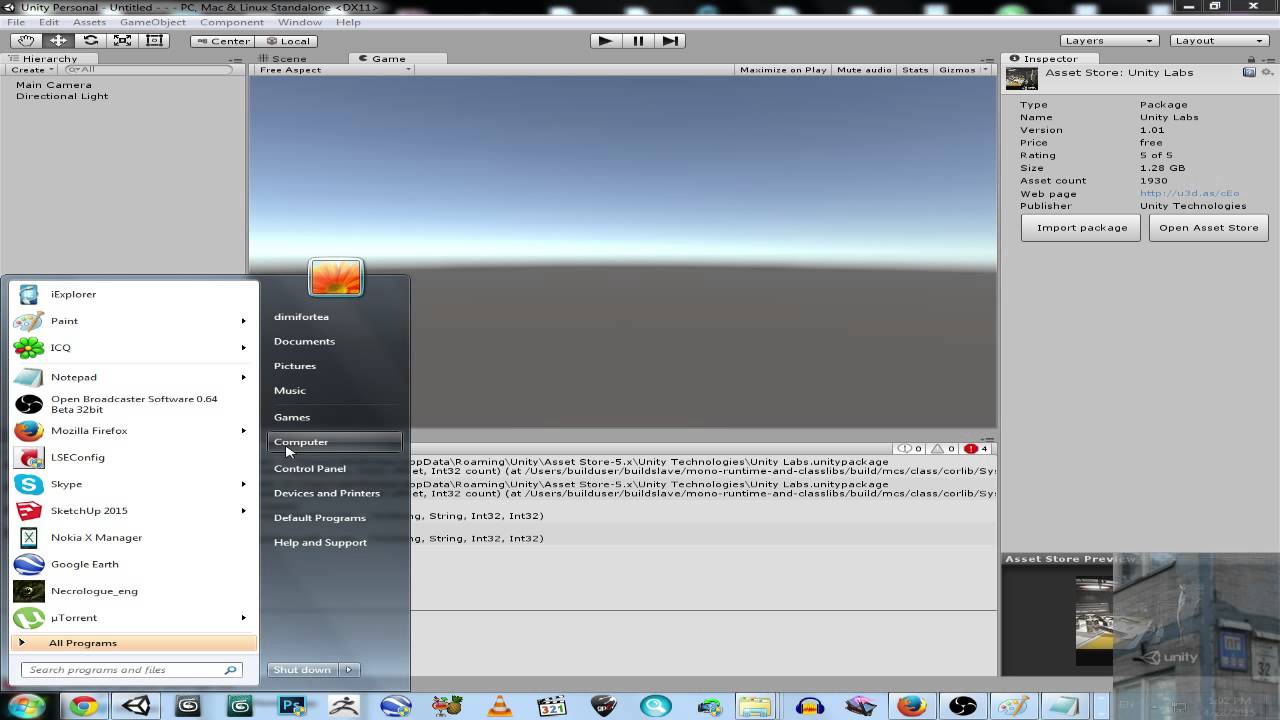 Unity 3D / 5 - Disc C is out of Free Space Problem? Symbolic Link ...