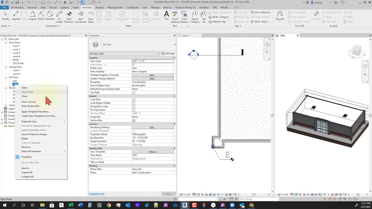 EG4 463 - Week 5: Revit Change Project North, Link Revit Model and Copy ...