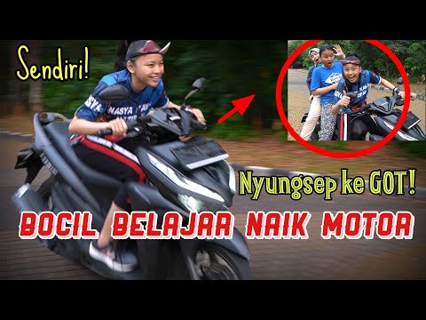 BOCIL Baru bisa naik Motor udah Cabe Cabean Ajja! Nyungsep gak ya??
