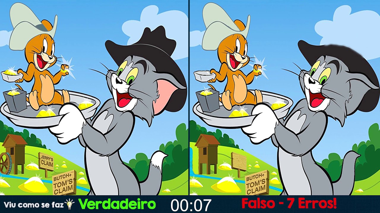 JOGO DOS 7 ERROS TOM & JERRY - JOGO DOS SETE ERROS TOM E JERRY - ENCONTRE O ERRO FILME TOM E ...