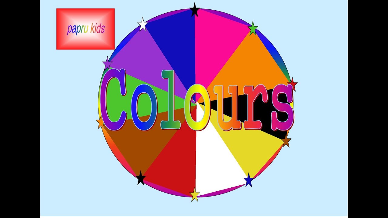 kids learning colours/ Nursery rhymes/English/Papru kids - YouTube