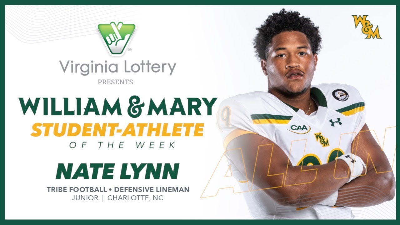 Virginia Lottery W&M Student-Athlete Of The Week - Nate Lynn - YouTube