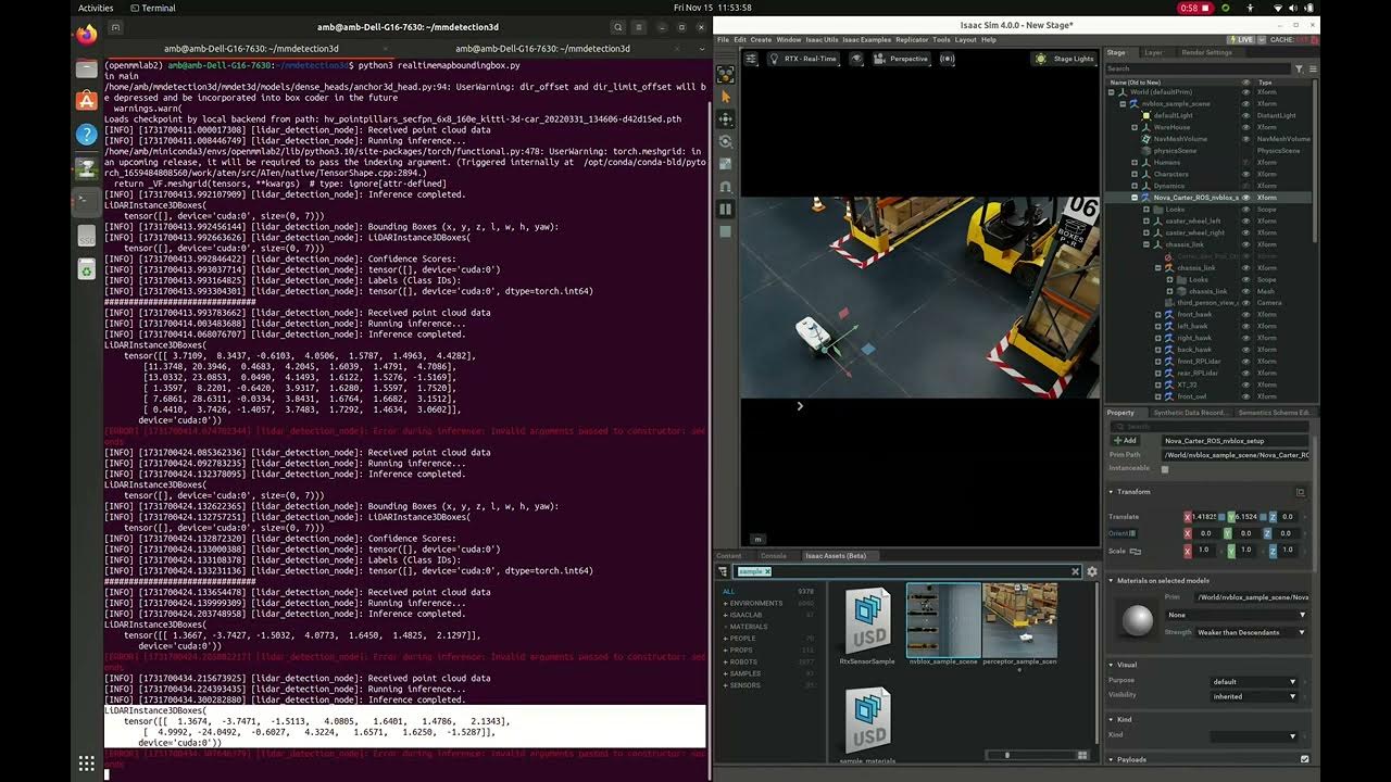 Mmdetection3d inference lidar bounding box from Isaac Sim. No Rviz visualization yet. - YouTube