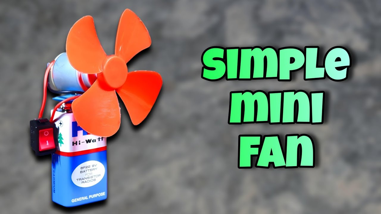How to Make a Mini Portable Fan 🪭|| Mini Handy Fan 🪭|| school science ...