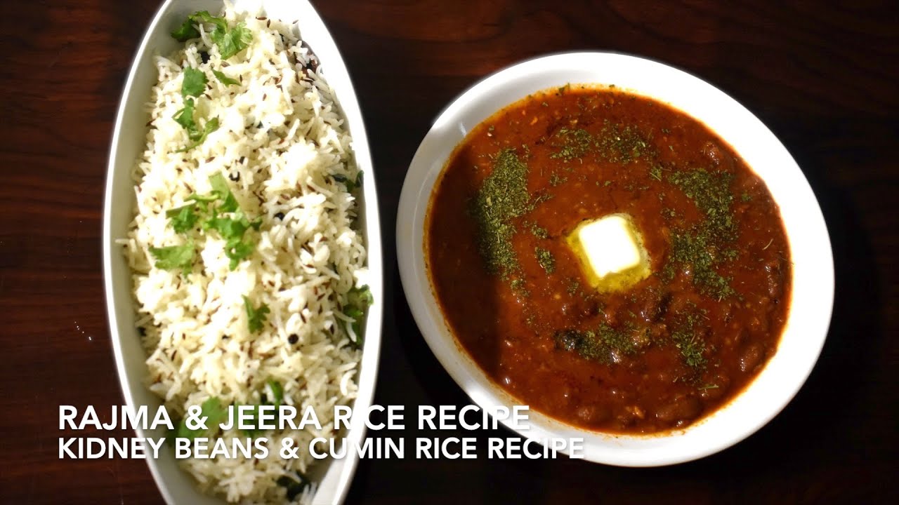 RAJMA & JEERA RICE RECIPE/KIDNEY BEANS & CUMIN RICE RECIPE/VEGTARIAN ...