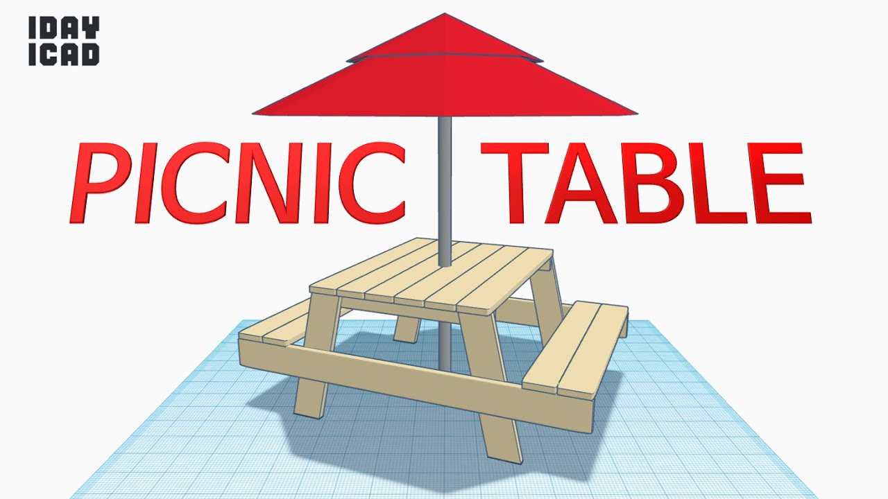 [1DAY_1CAD] PICNIC TABLE (Tinkercad : Design / Project / Education ...