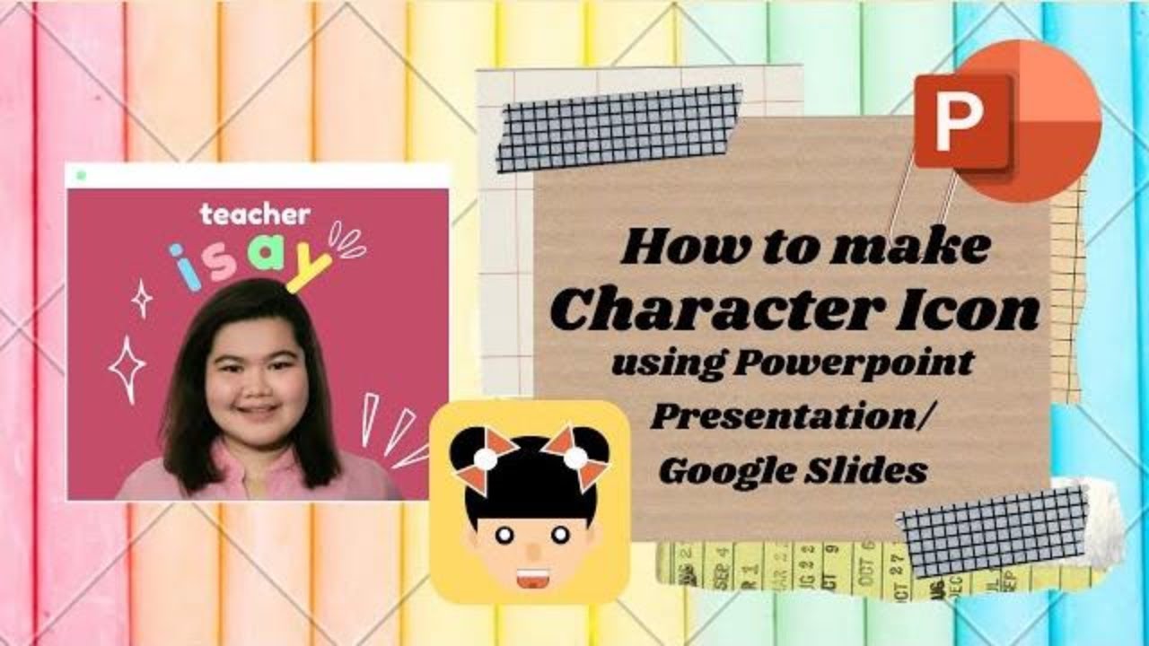PPTTutorial#8 - How to make a CHARACTER ICON using PPT/Google Slides ...