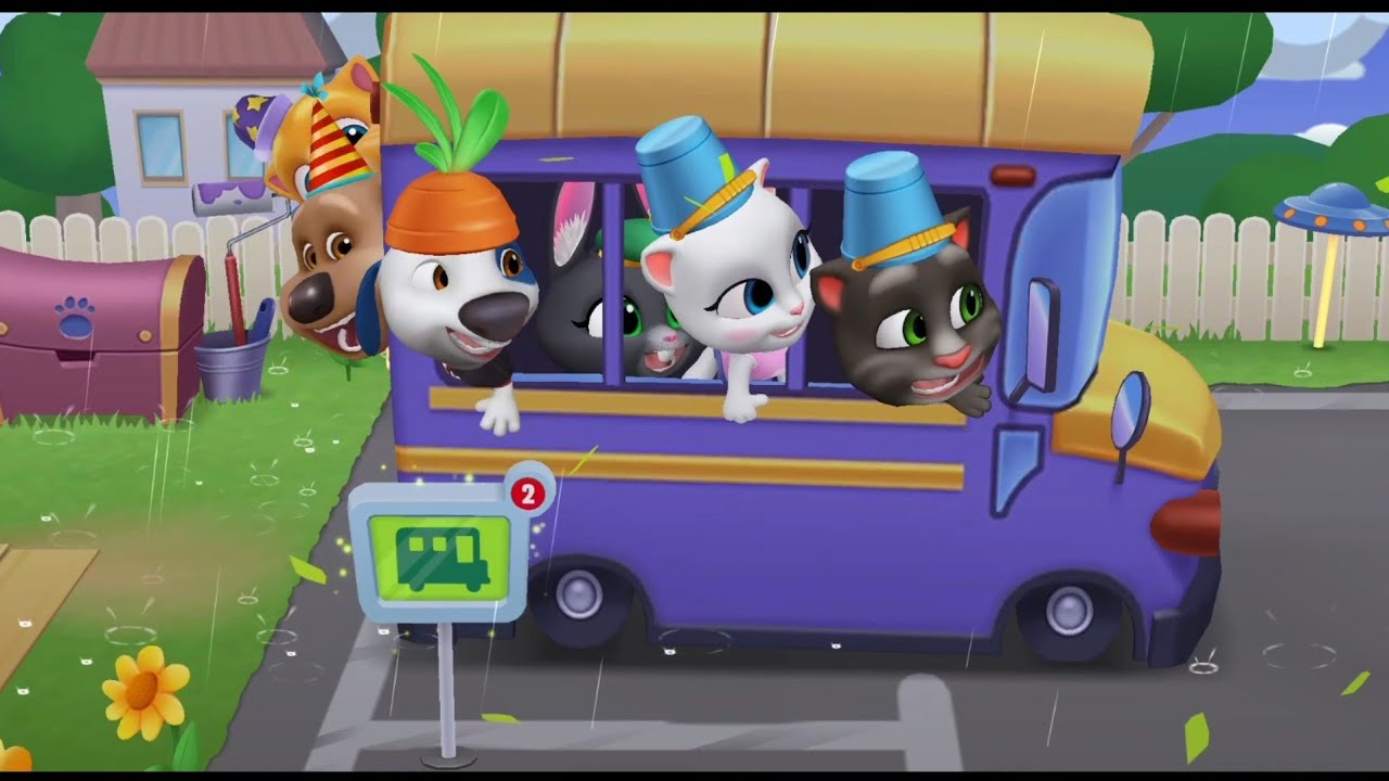Talking tom friends 2 And || talking tom New Episode Bus game ...