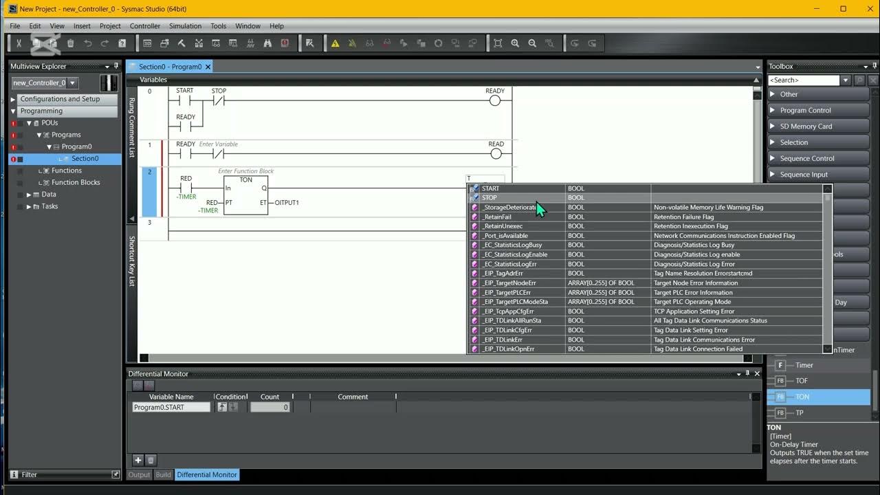 OMRAN PLC SYSMAC [ TRAFFIC LIGHT ] PROGRAMMING - YouTube