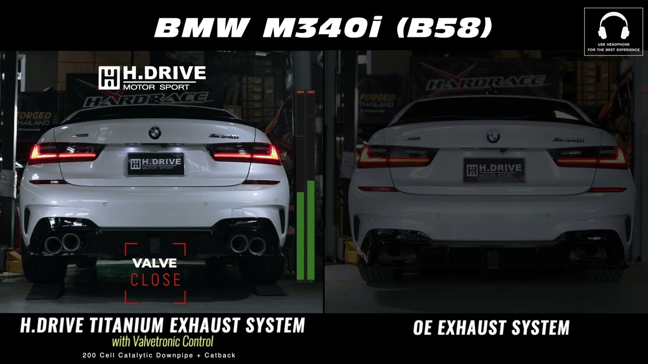 BMW M340i (B58) - H.Drive Titanium Exhaust System VS. OE Exhaust System