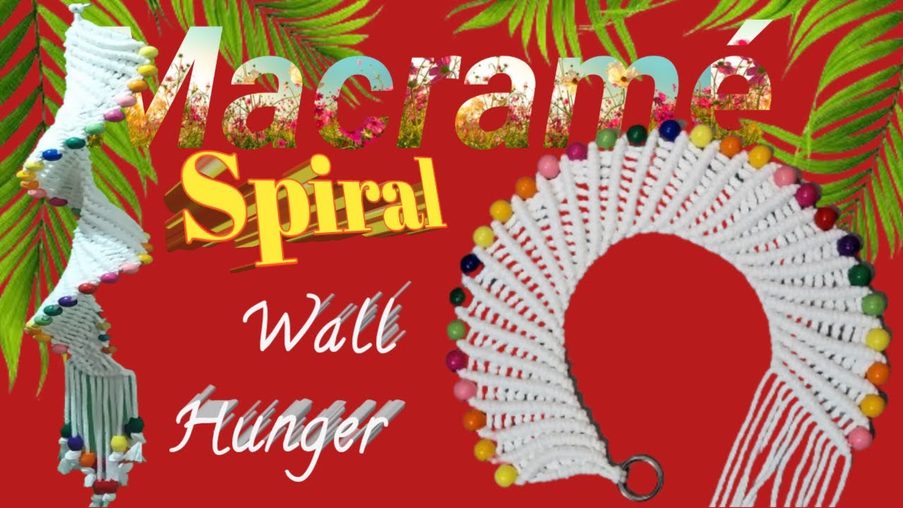 DIY Macrame Spiral Hanger | Tutorial for Beginner | Home Decoration - YouTube