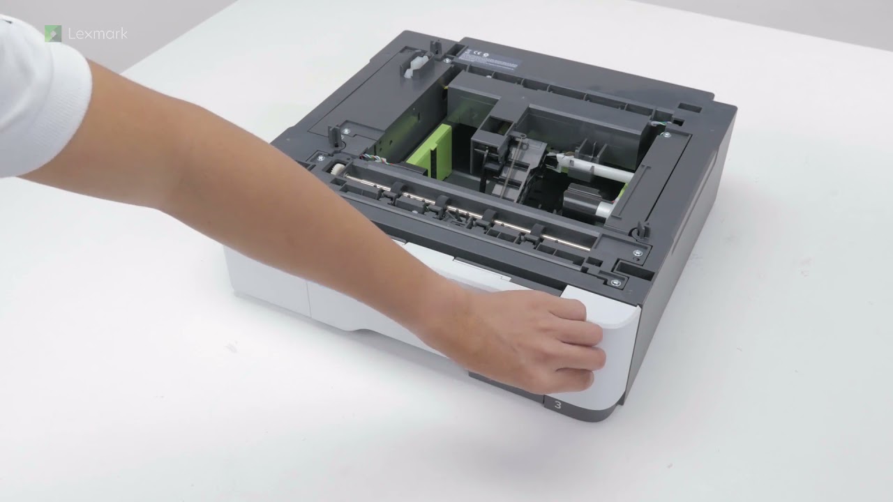 Lexmark CX622 İsteğe bağlı 550 Yapraklık tepsiyi takma - YouTube