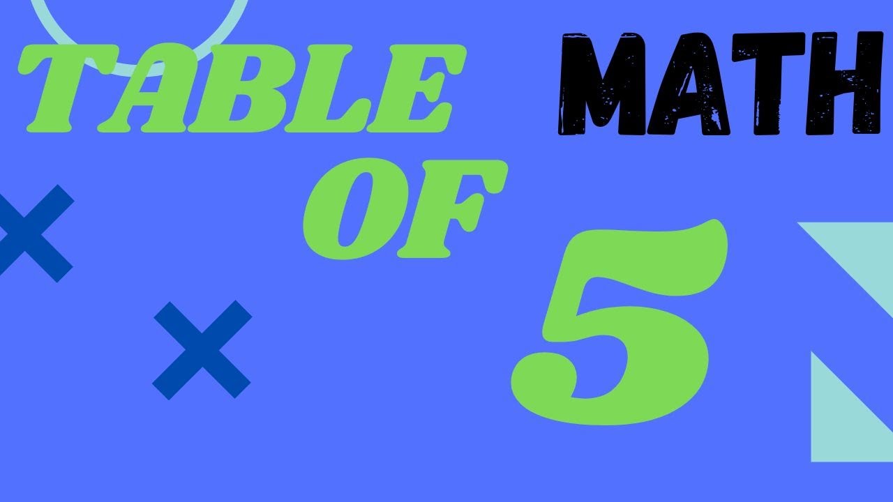 TABLE OF x 5\MATH MULTIPLICATION \#views #growmychannel #letters #maths ...