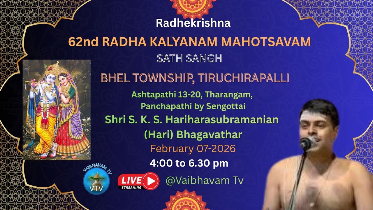 62nd RADHA KALYANAM | Ashtapathi by Sengottal Shri S.K.S ...