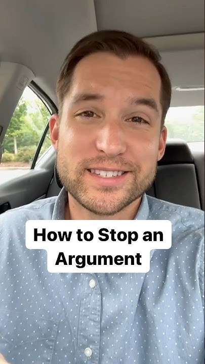 How to Stop an Argument #shorts - YouTube