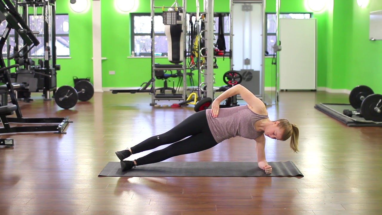 Lateral plank hip hikes - YouTube