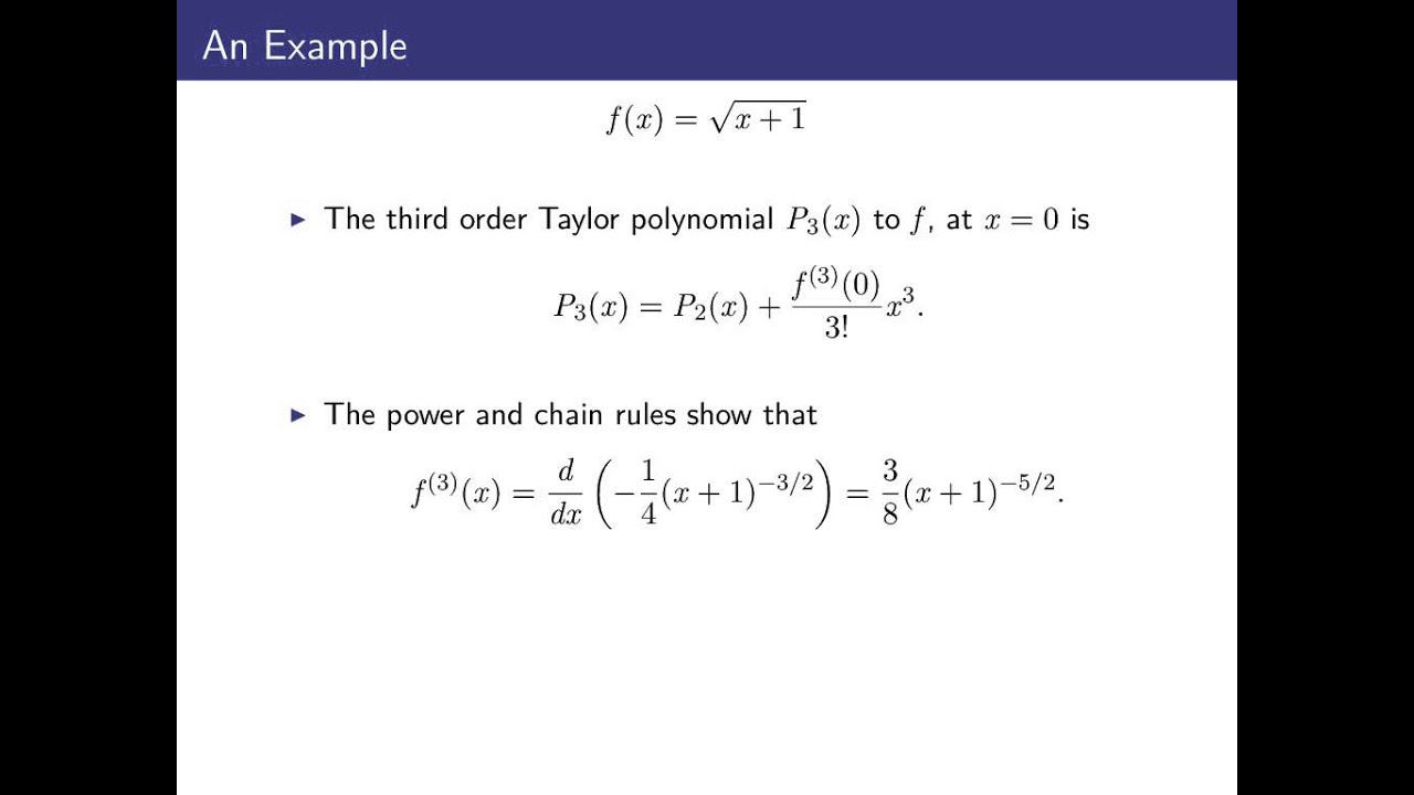 Screencast 8.5.2: Finding Taylor polynomials centered at 0 - YouTube