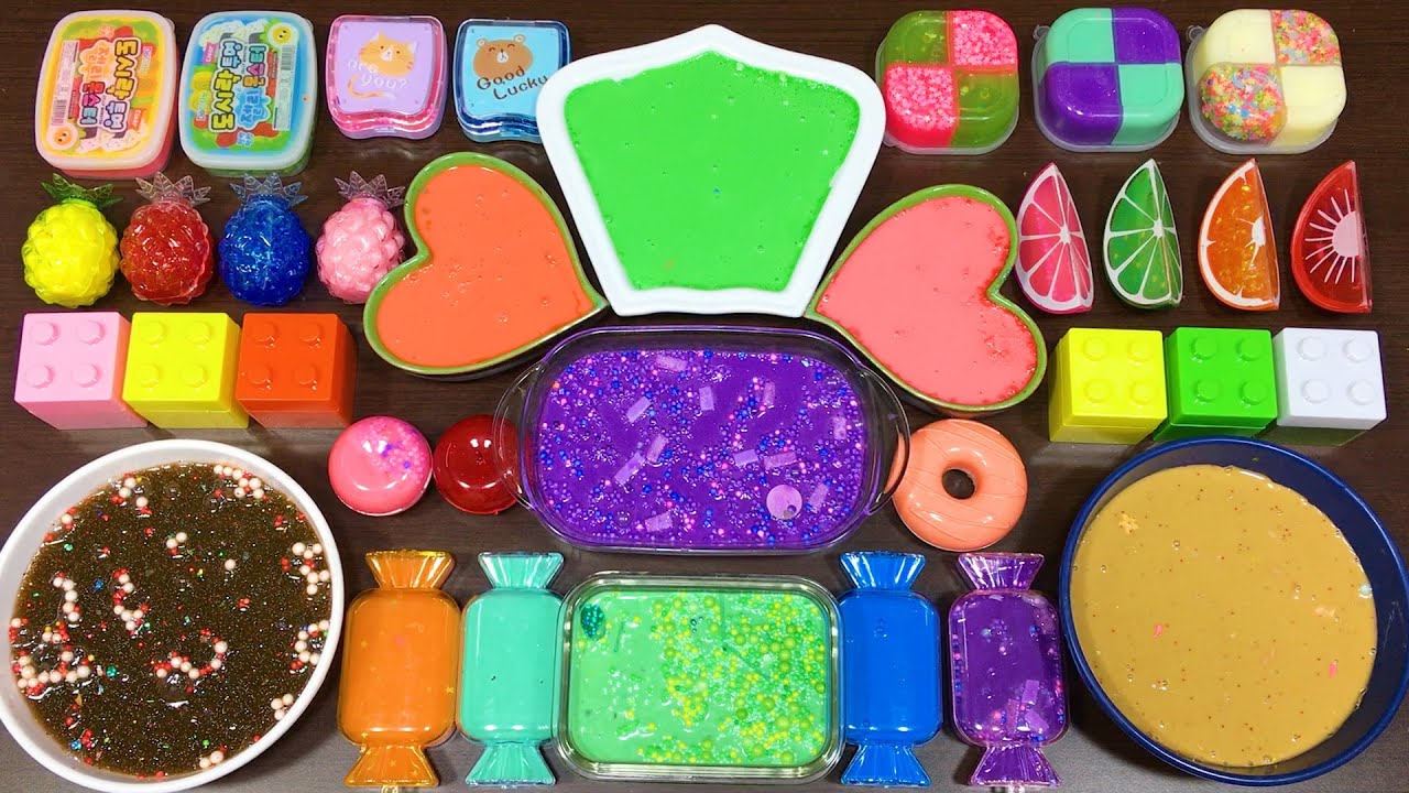 Slime Mixing | Mixing Old My Slime Slime | Smoothie Satisfying Slime ...