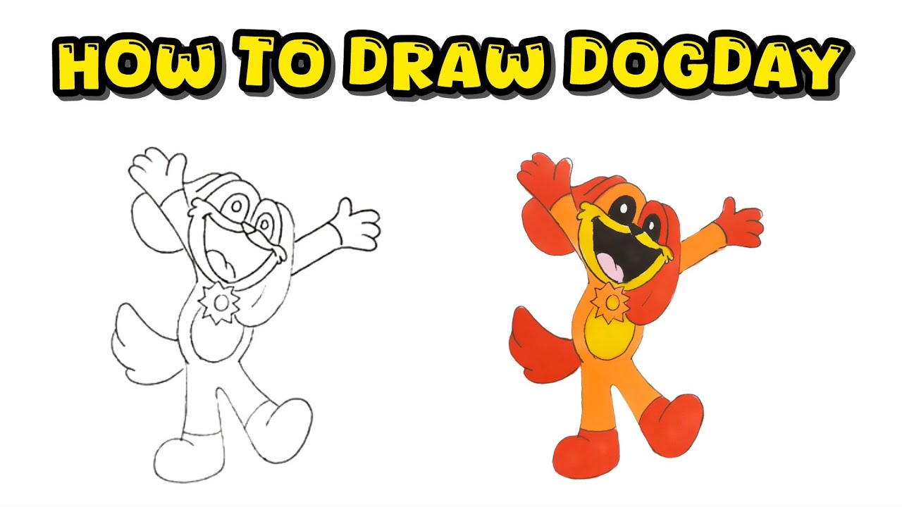 How to Draw DogDay from Poppy Playtime – Create Smiling Critters Leader ...