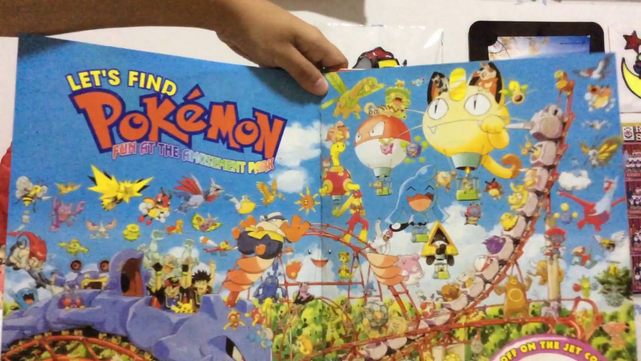 Let's find Pokemon fun at the amusement park book - YouTube