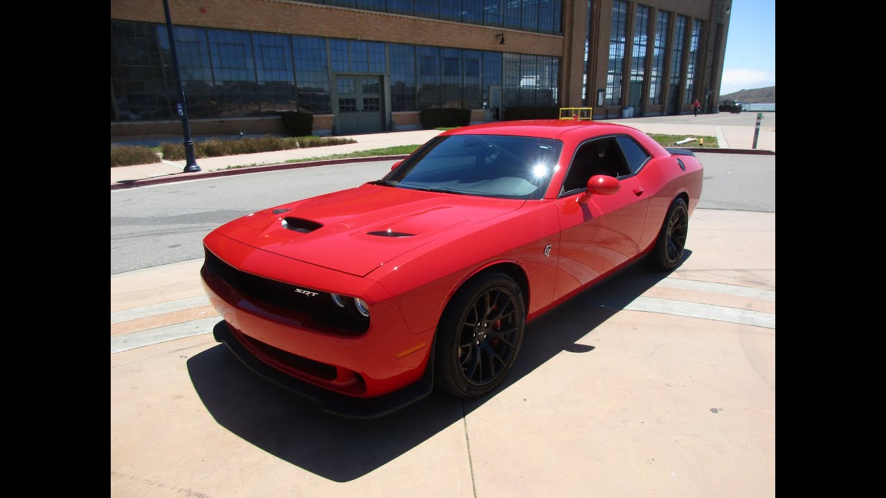 2015 Red Dodge Challenger Hellcat Walkaround - YouTube
