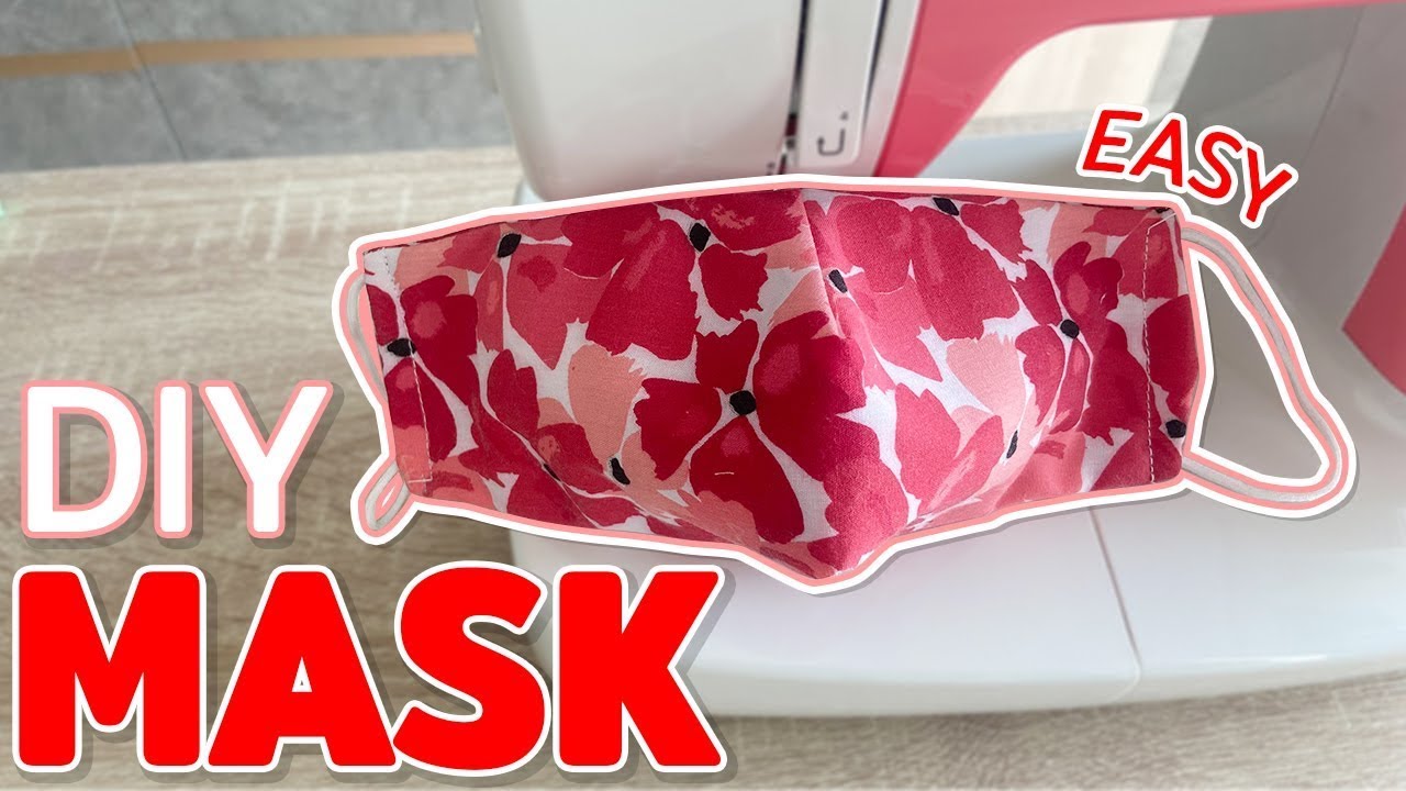 DIY Face Mask Red Flower Pattern Face Mask | Thai Craft DIY - YouTube