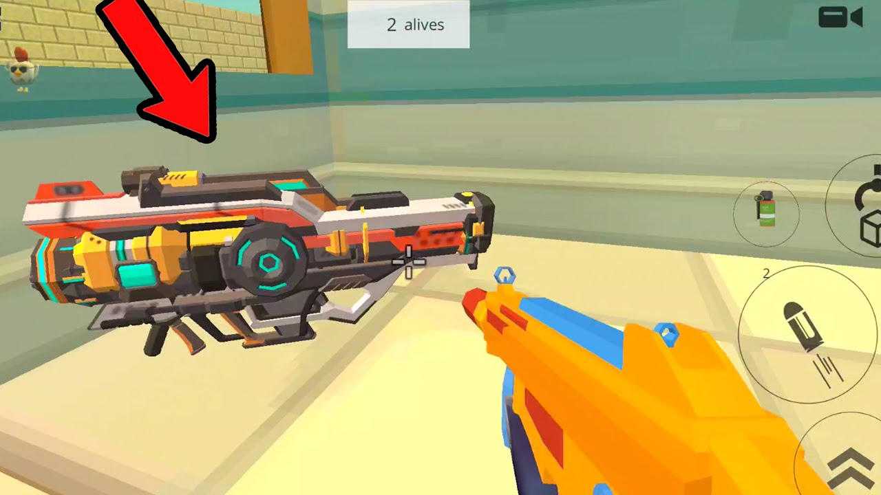 BattleRoyalePvP Nuclear Bazooka Chicken Gun Gameplay || Pro VS Hacker ...