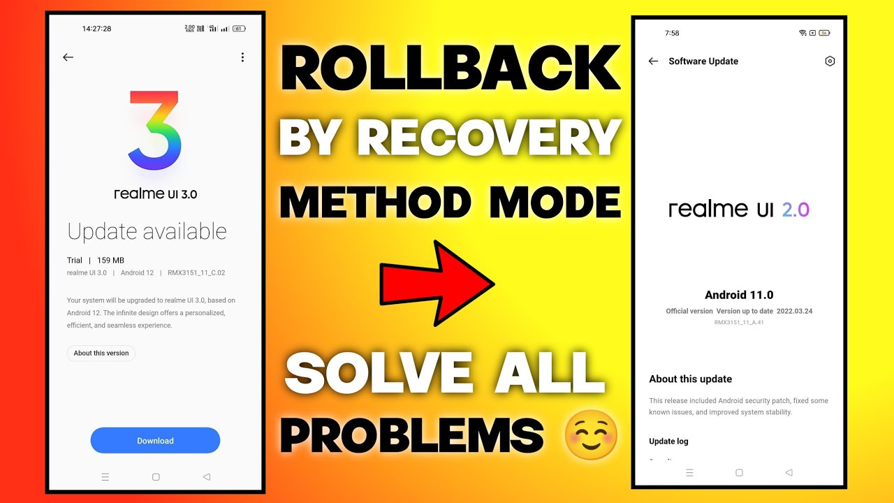 Downgrade/Rollback Realme Ui By Recovery Method | Second Method Of ...