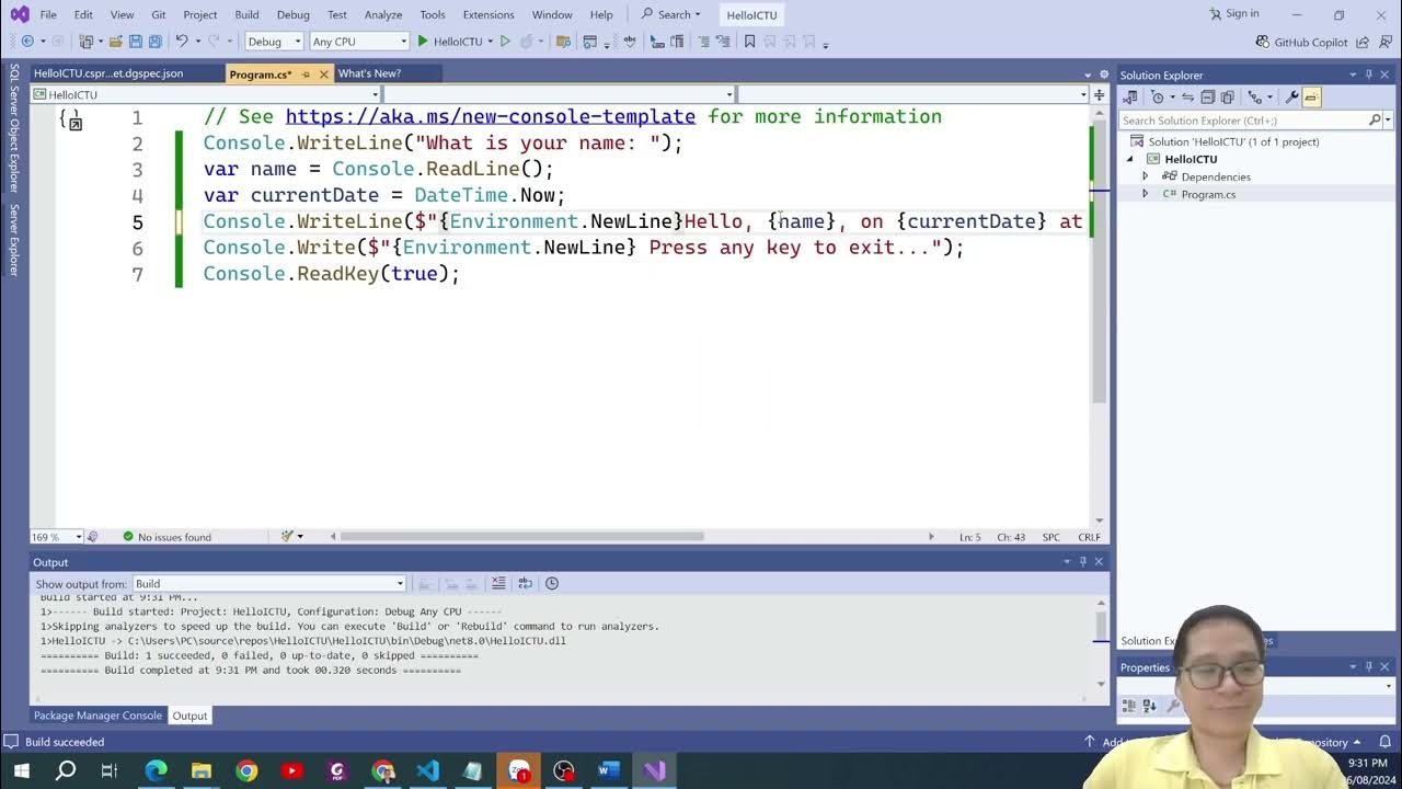 [.NET 8.0] Debug, Publish Console App - YouTube
