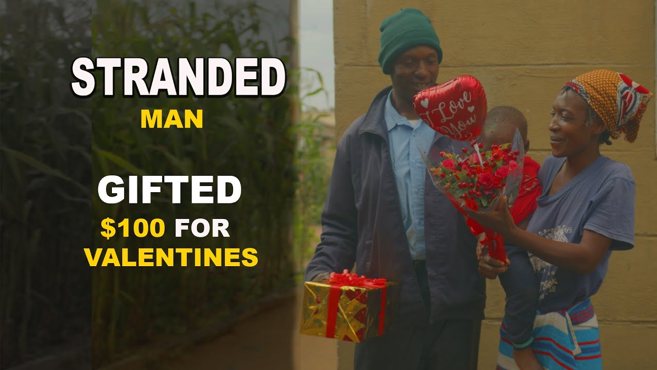 Stranded Man Gifted $100 For Valentines - YouTube