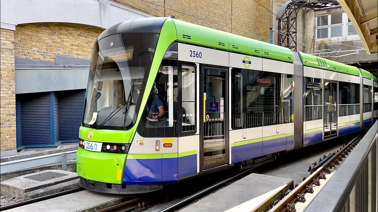 Wimbledon Trams at Wimbledon Station London - YouTube