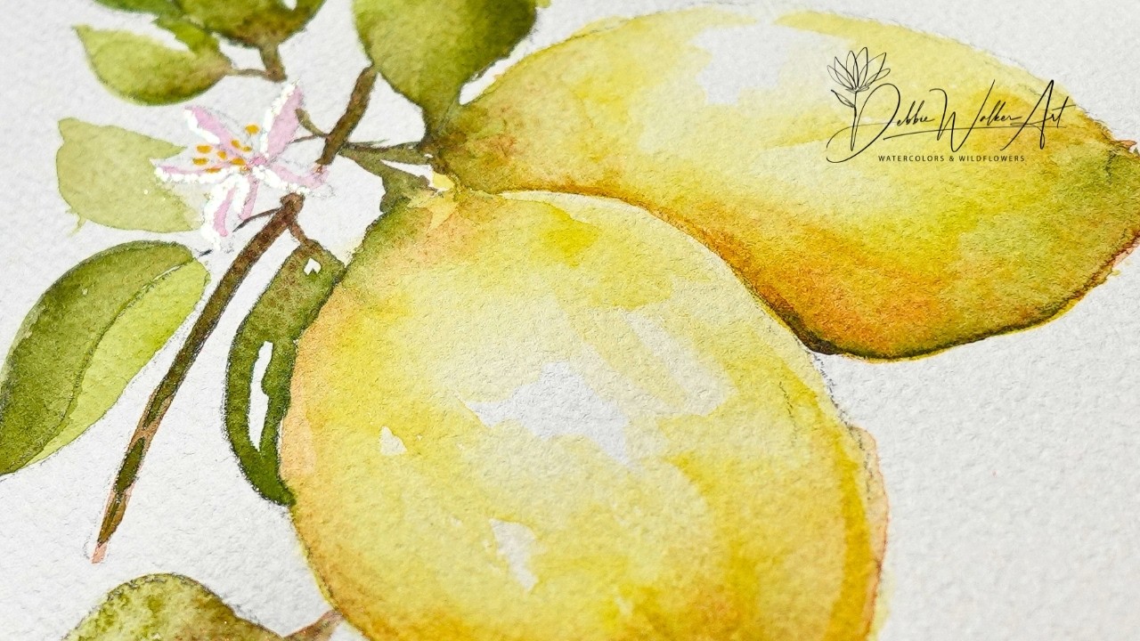 The watercolor lemoniest, lemony, lemons~ Step by Step, You can almost ...