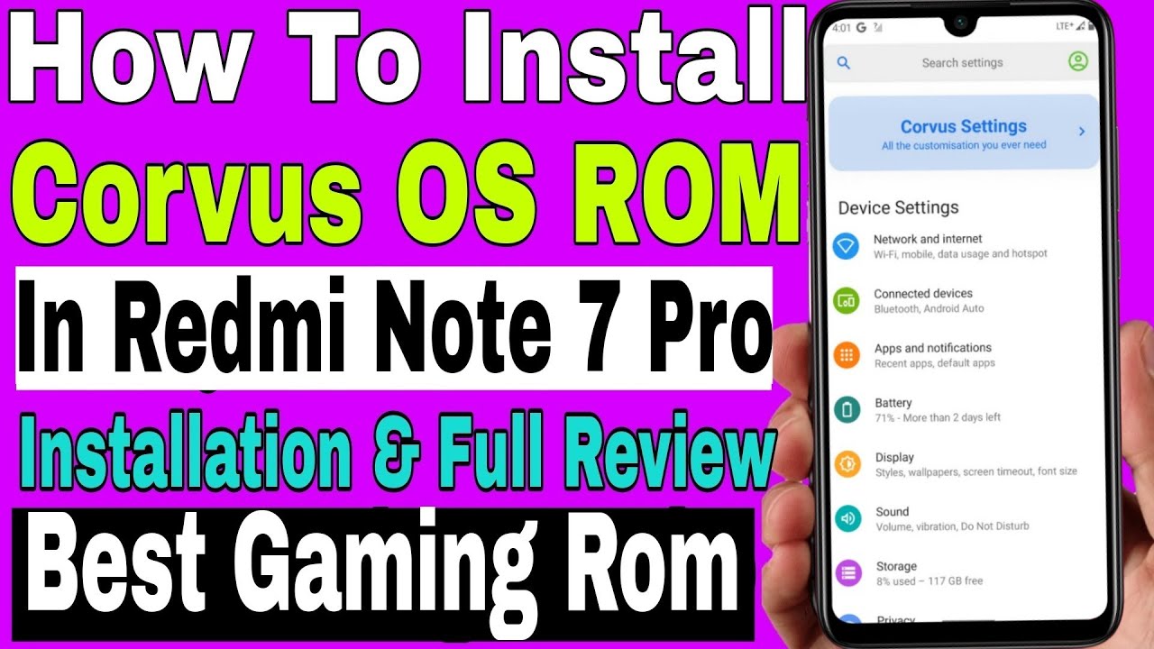 Without PC | How to Install CORVUS OS ROM in Redmi Note 7 Pro Mobile ...