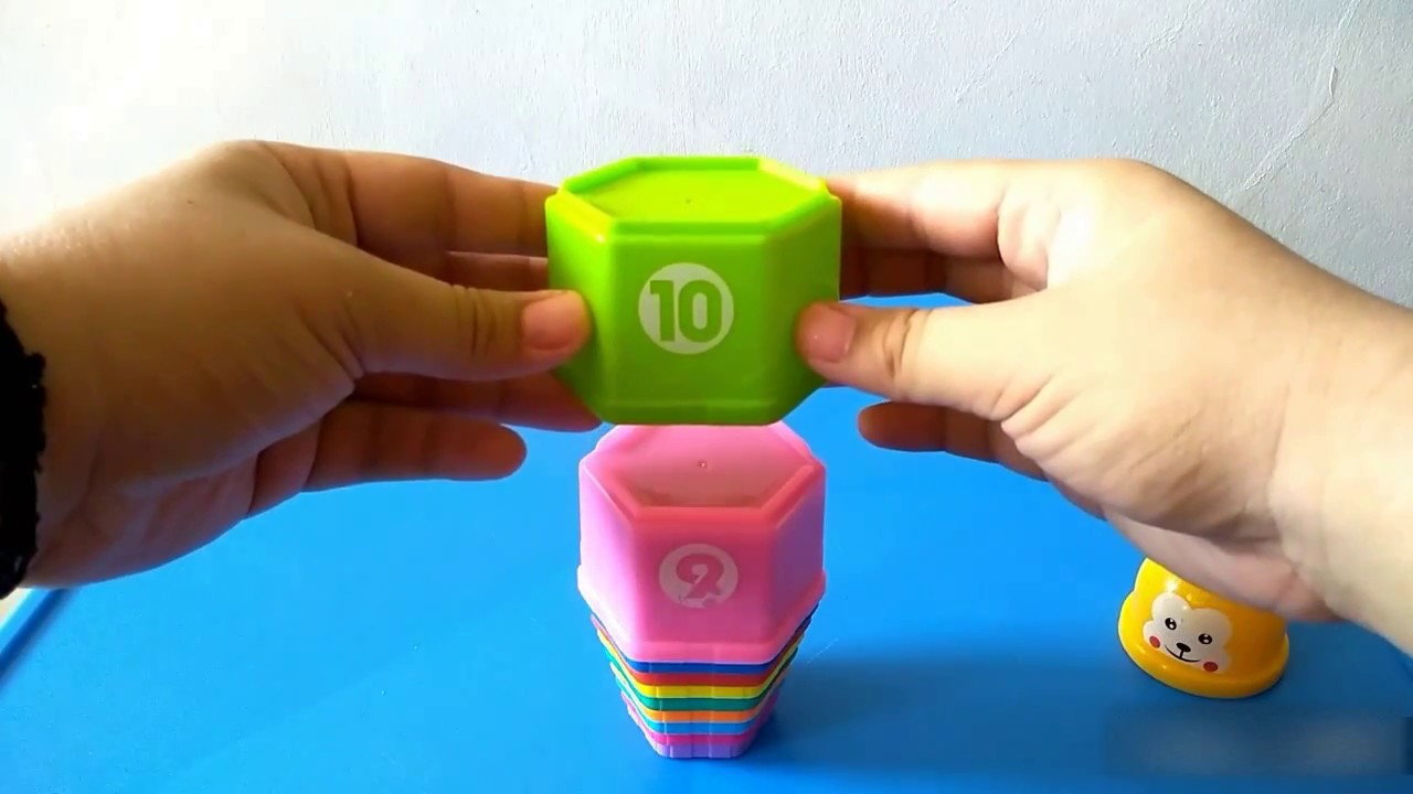 COLORFUL STACKING CUPS | LEARN & HAVE FUN | NUMBERS & ALPHABET | HAPPY ...